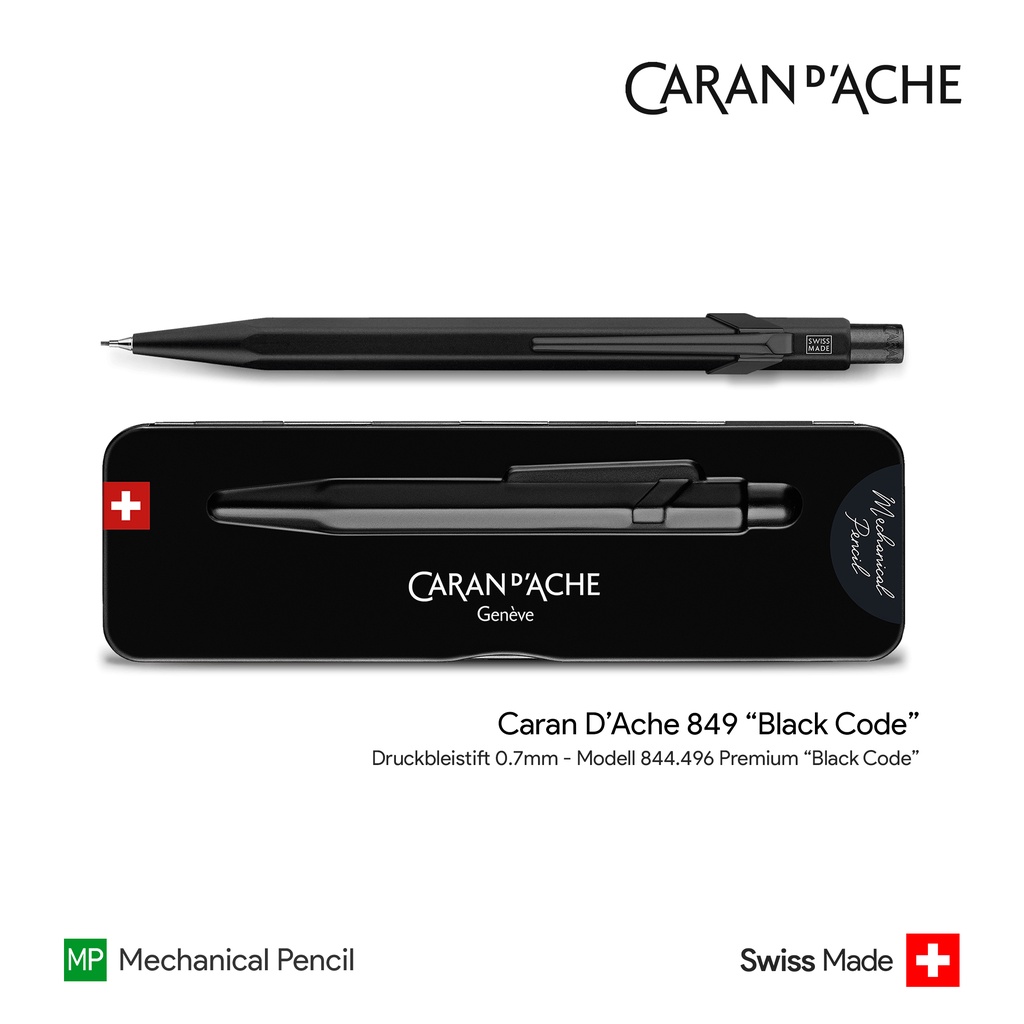 Caran D'Ache 849 "Black Code" 0.7mm Mechanical Pencil - ดินสอกดคารันดัช ...