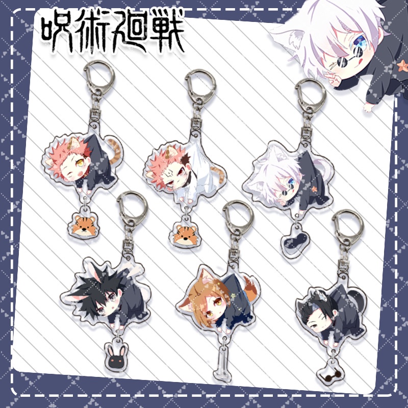 Jujutsu Kaisen Acrylic Keychain Yuji Itadori Gojo Satoru Key Rings ...