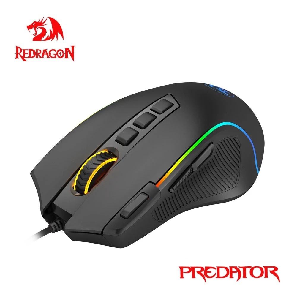 Redragon M612 Predator RGB เมาส์เล่นเกม 8000 DPI Macro | Shopee Thailand
