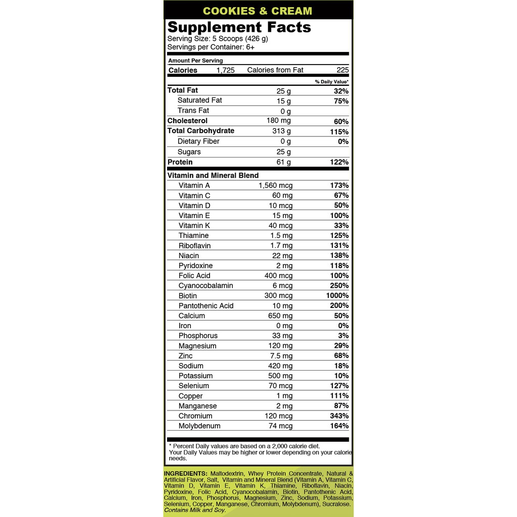 VITAXTRONG HULK MASS GAINER 1500 6 LB WHEY PROTEIN เวย์โปรตีนเพิ่ม ...