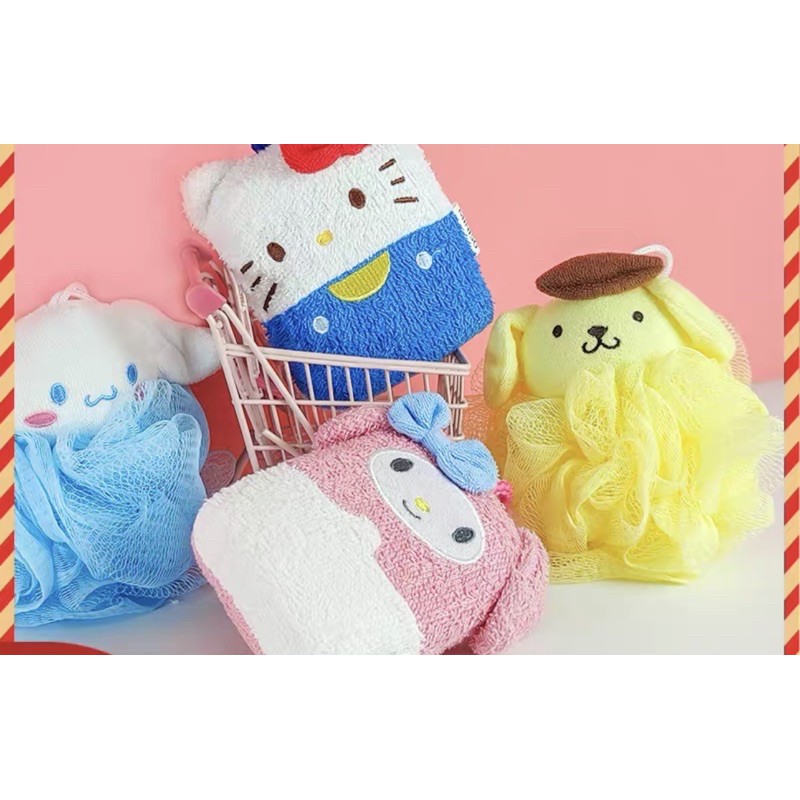 (ของแท้100%) ที่ขัดตัว ใยขัดตัว body scrub Sanrio Miniso | Shopee Thailand