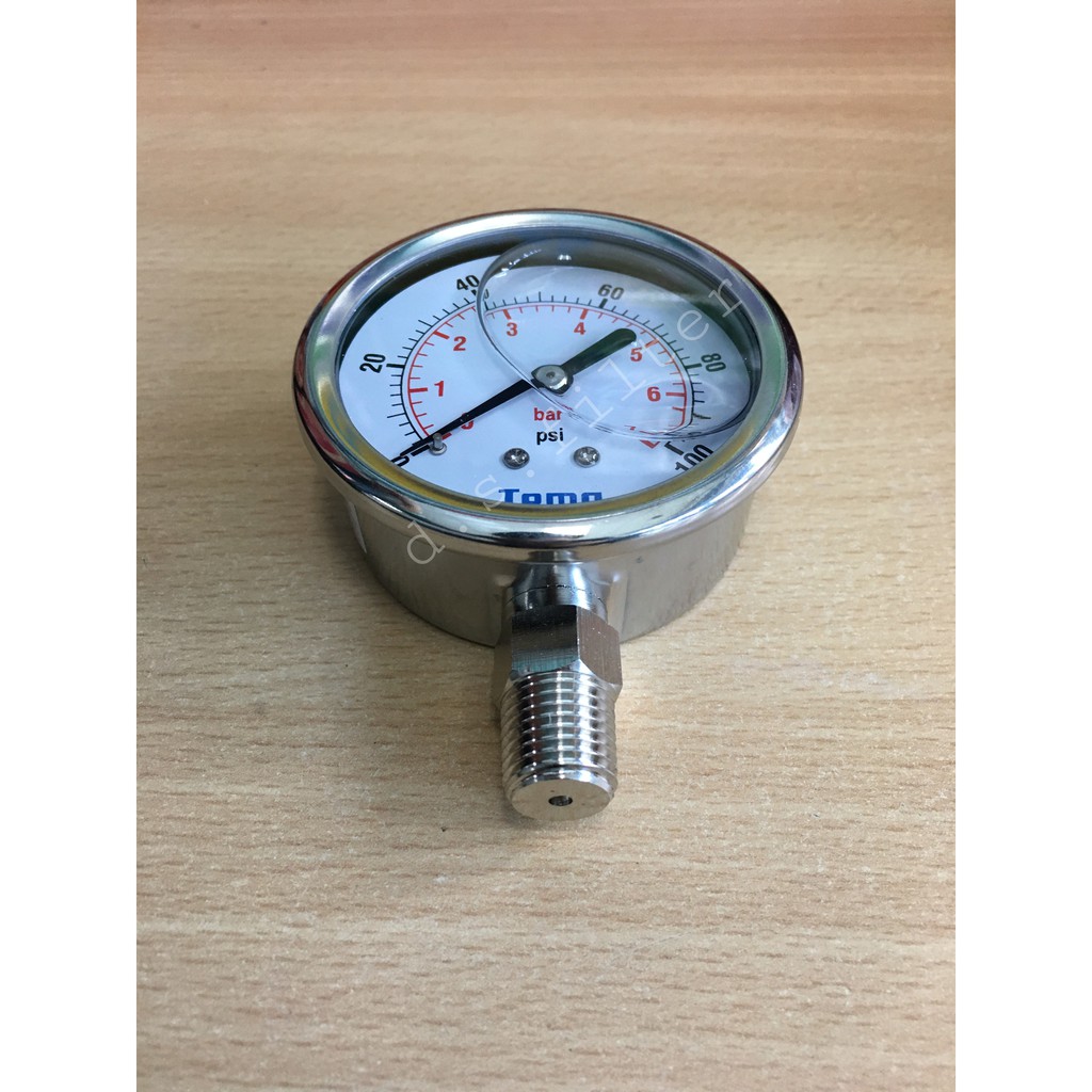 "TEMA" PRESSURE GAUGE 2.5" 0-7 BAR (100PSI) | เกจวัดแรงดัน หน้าปัด 2.5 ...