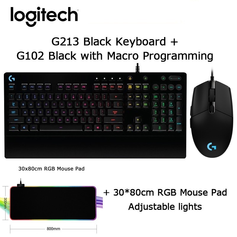 【PH STPCK】Original Logitech G213 & G102 Prodigy RGB Gaming Keyboard ...