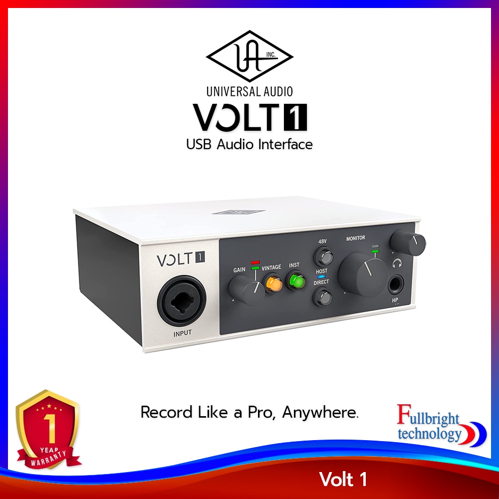Universal Audio Volt 1 USB Audio Interface ออดิโออินเตอร์ แบบ USB 2.0 1-in/2-outประกันศูนย์ ...
