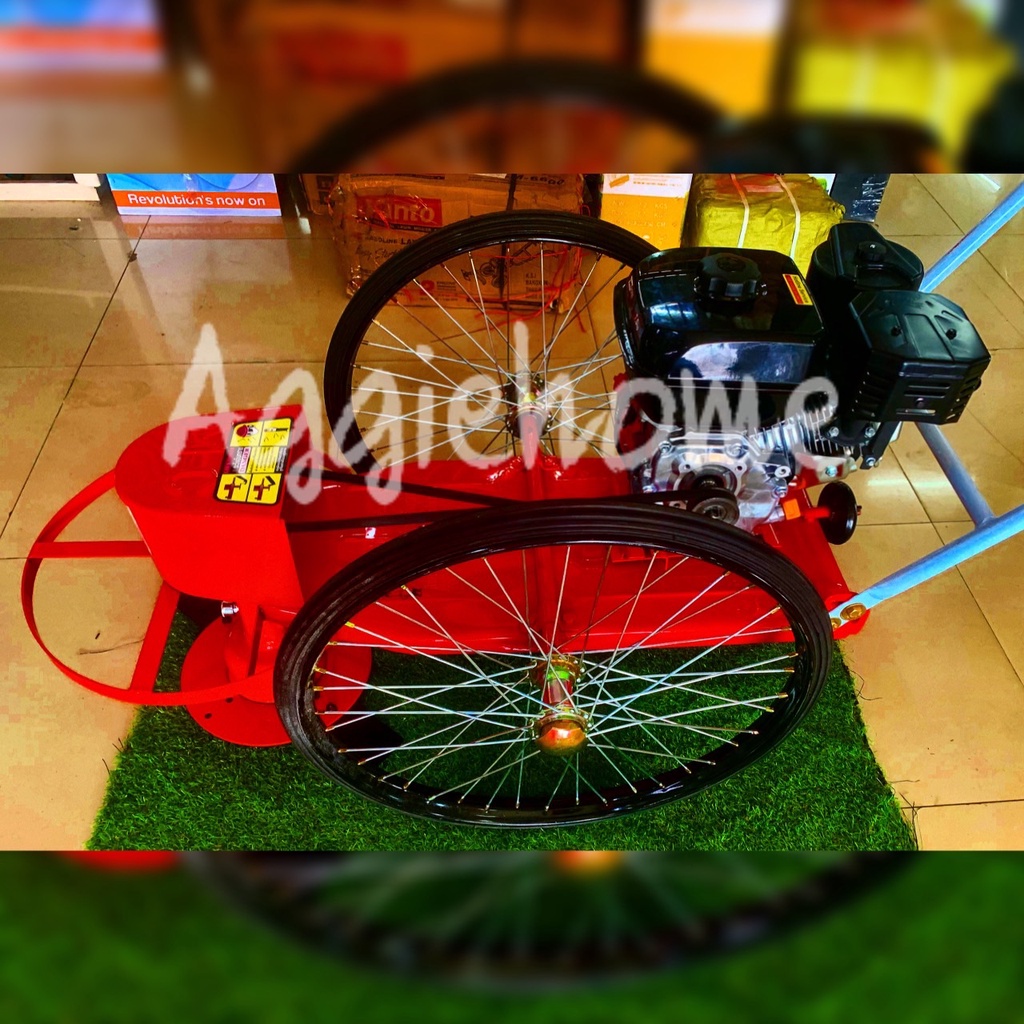 TREETOOLS โครงรถเข็นตัดหญ้า รุ่น MT โครงแดง (ไม่รวมเครื่องยนต์) แบบ 2ล้อ (ล้อยางตัน) เข็นเดินตาม ...