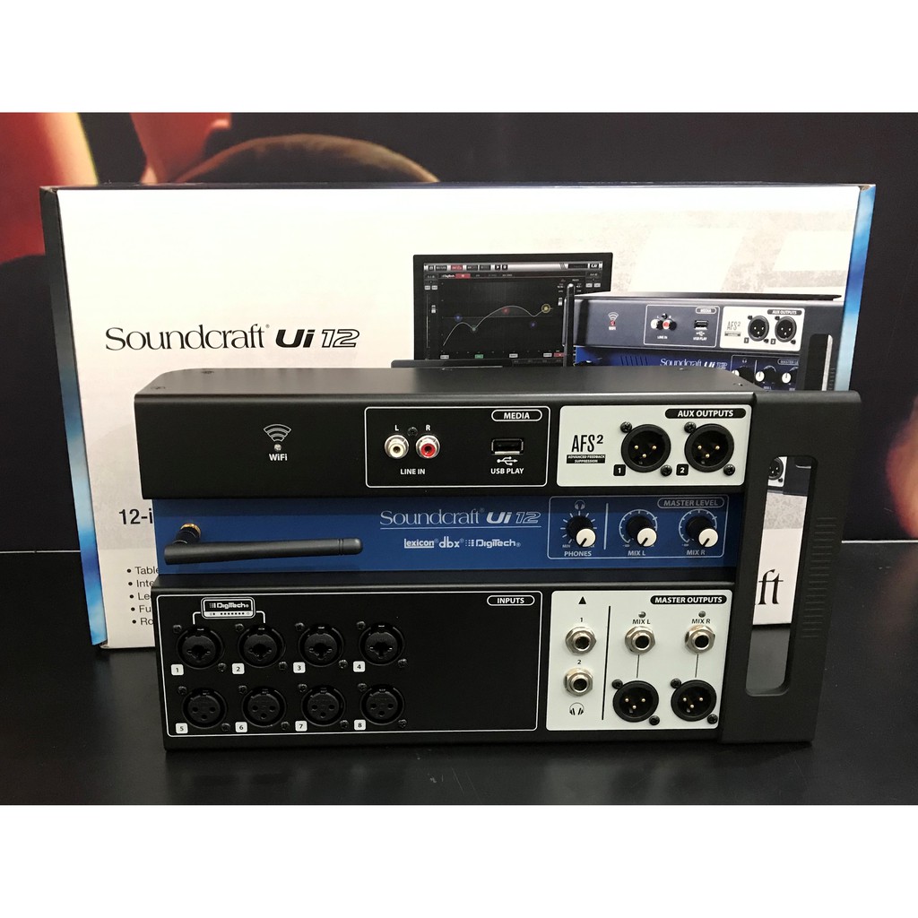 Soundcraft ui12 มิกเซอร์ดิจิตอล ของแท้มีช่องเสียบ USB มี Wi Fi ในตัว ...