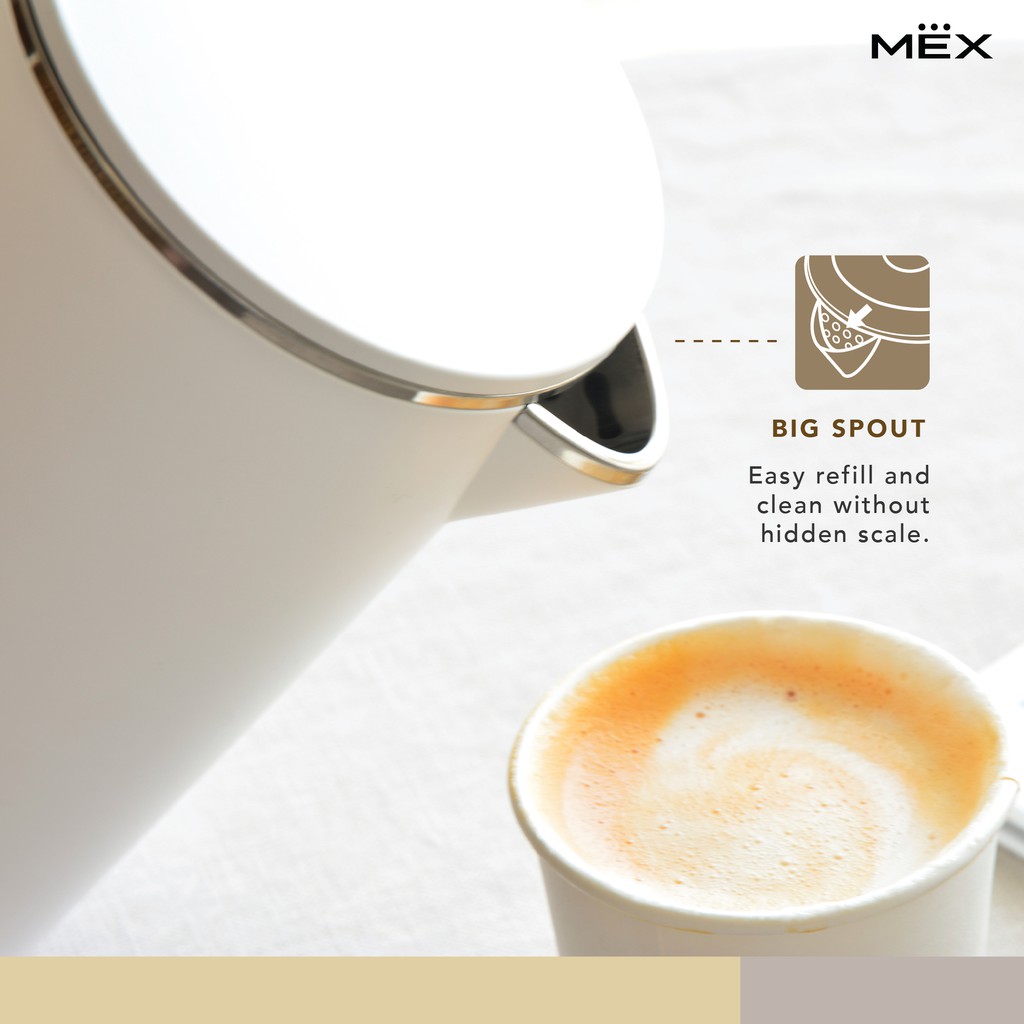 MEX รุ่น KPL110W กาต้มน้ำไฟฟ้า ขนาด 1 ลิตร (สีขาว) | Shopee Thailand