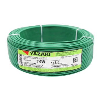 สายไฟ YAZAKI รุ่น THW ขนาด 1x1.5 sqmm ม้วนละ 100เมตร มีหลายสี THW 1.5 sqmm | Shopee Thailand