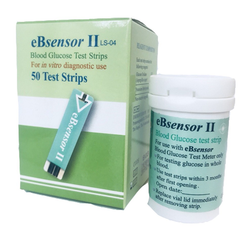 eBsensor แผ่นตรวจน้ำตาลในเลือด 50 แผ่น / กล่อง ( 1 กล่อง ) | Shopee ...