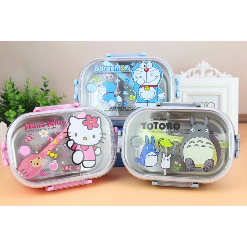 กล่องอาหารสเตนเลส kitty,totoro,doraemon,Elsa | Shopee Thailand