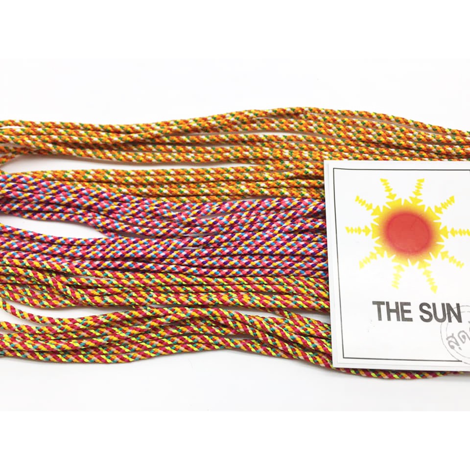**5 หลา** เชือกมงคล 7 สี ขนาดเล็ก 2 มม. คละสี สายสิญจน์ Holy Rope ...