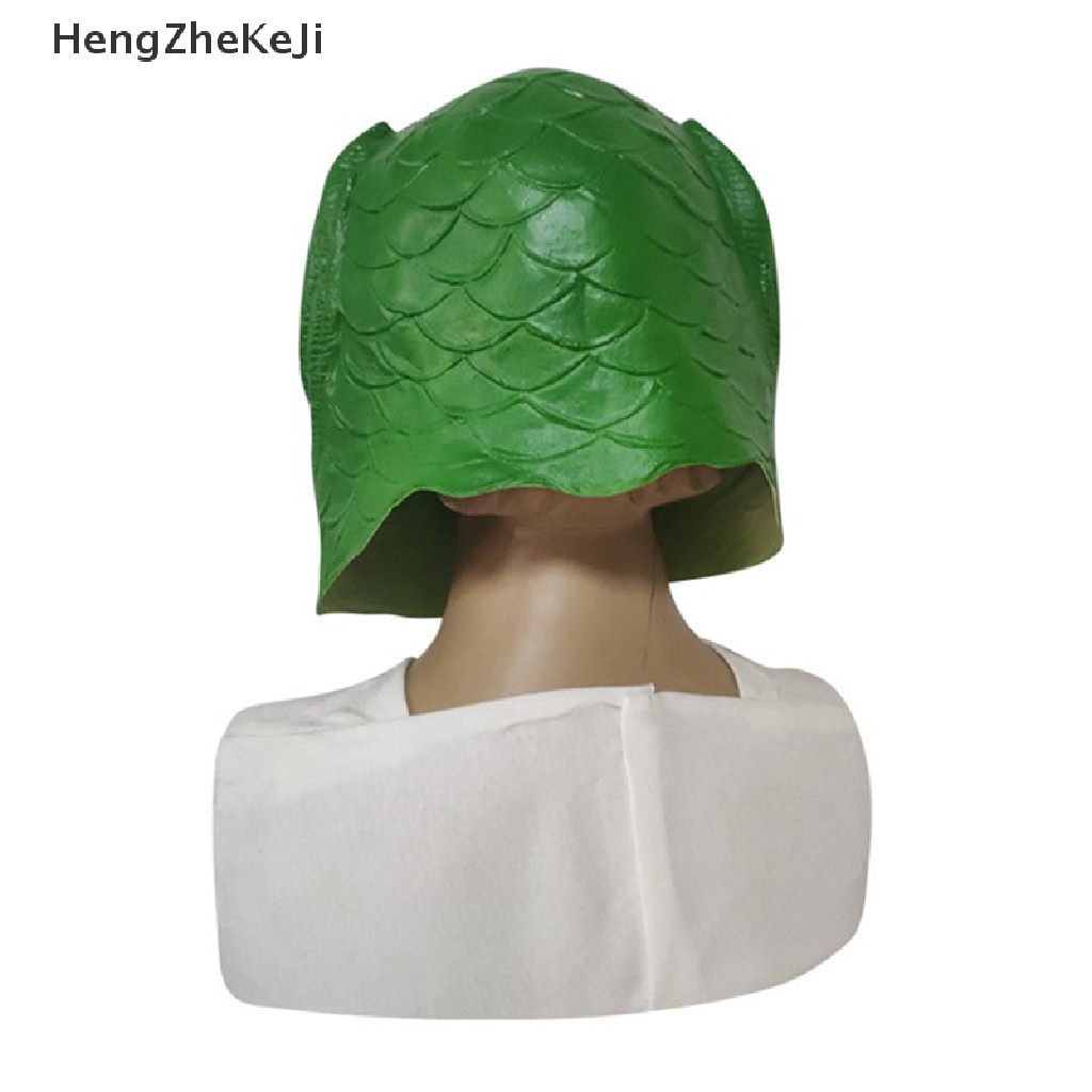 [HengZheKeJi] Vogue Adult Funny Ugly Green Fish Head Latex Cosplay ...