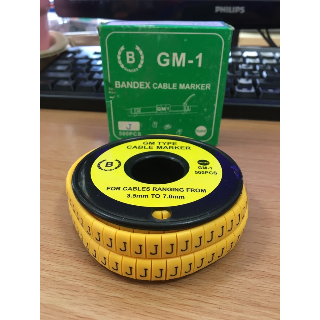 เคเบิ้ลมาร์คเกอร์ CABLE MARKER (NUMBER AND LETTERS) (BANDEX) รุ่น GM ...