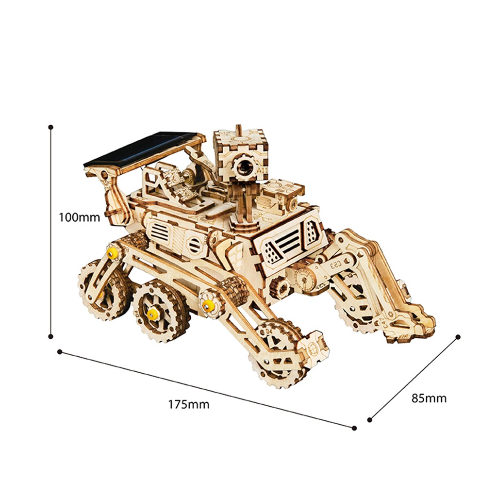 ตัวต่อไม้แบบจำลองยานสำรวจดวงจันทร์ Harbinger Rover มี Solar Cell ออกแดด ...
