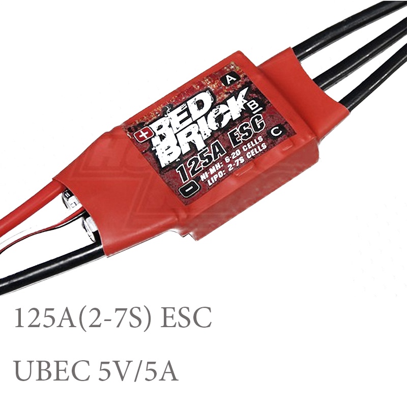 1pcs Red Brick 50A/70A/80A/100A/125A/200A Brushless ESC Electronic ...