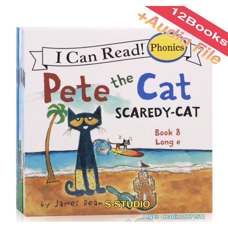 Pete The Cat 12 Mini-Books หนังสือหัดอ่านภาษาอังกฤษ I can read Pete the ...