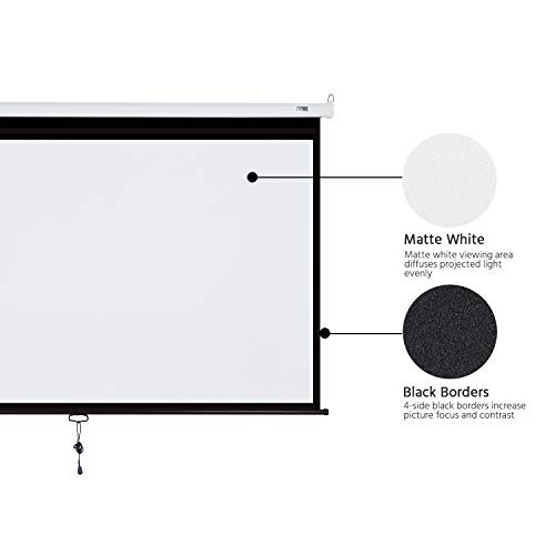 จอโปรเจคเตอร์ ขนาดใหญ่ 100 นิ้ว ม้วนเก็บอัติโนมัติ สีสด คมชัด จอ ...