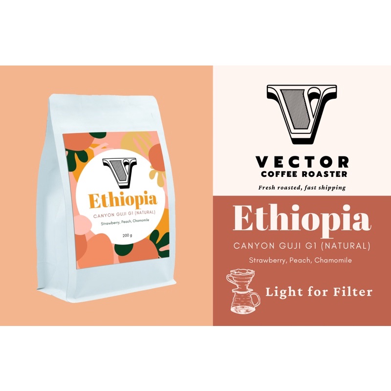 VECTOR: Ethiopia west Guji, G1 natural for filter | Shopee Thailand