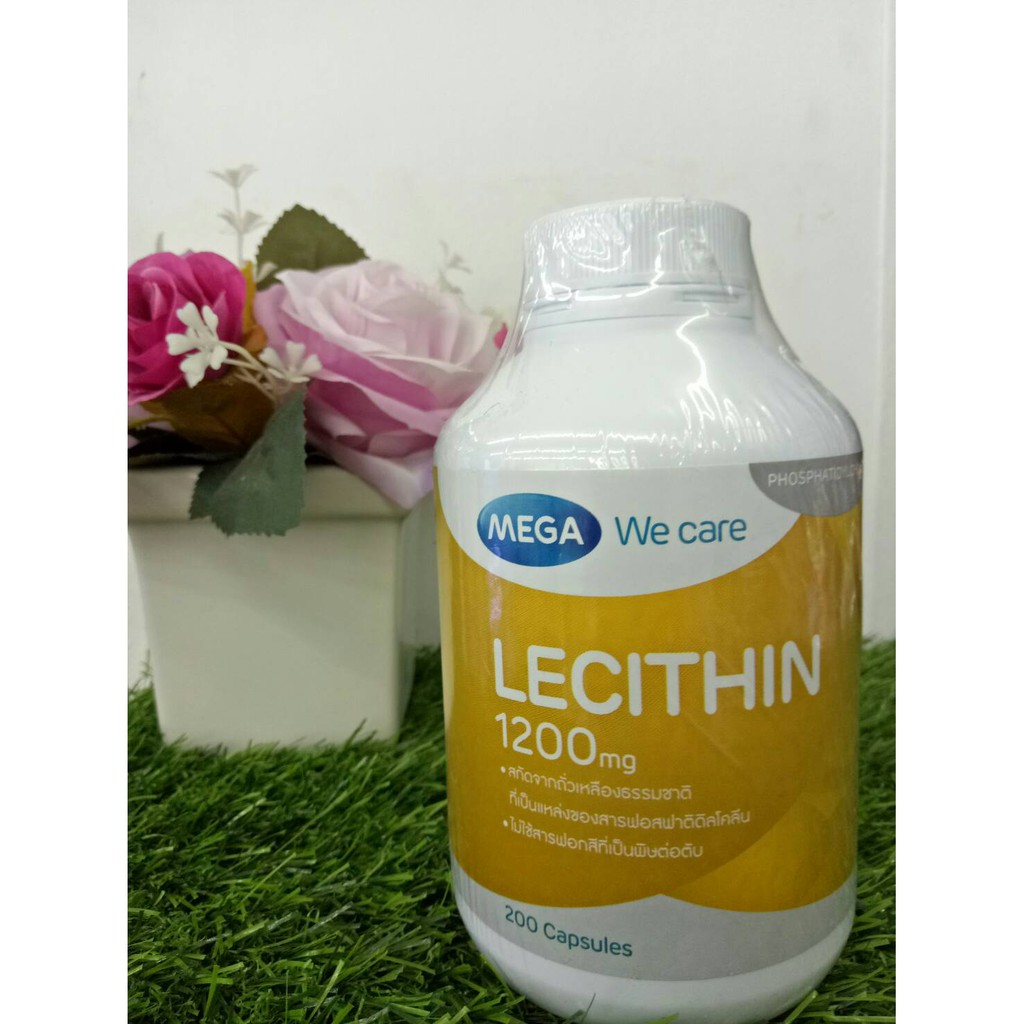 Mega Lecithin 1200 mg 200 capsules - เมก้า วีแคร์ เลซิติน 1200 มก. 200 ...