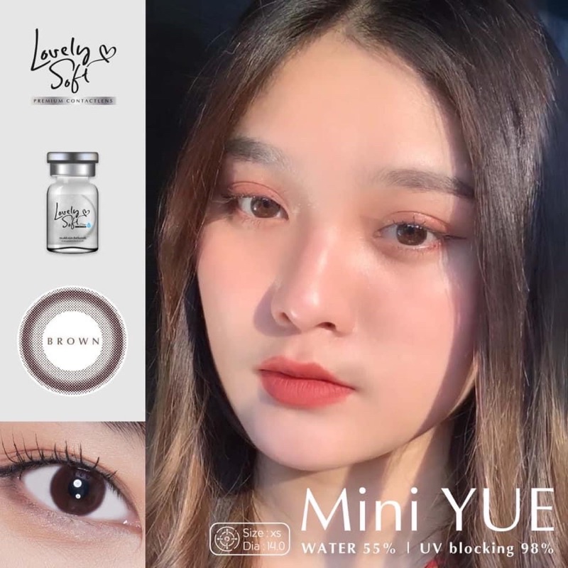 Mini yue brown พร้อมส่งค่าสายตา (Lovelysoft) | Shopee Thailand