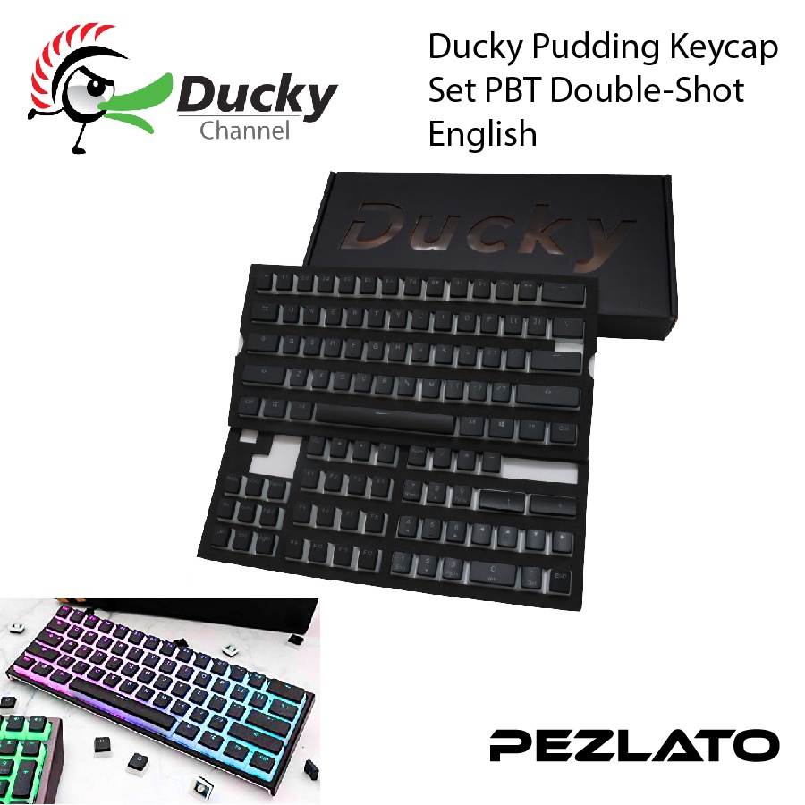 Ducky Pudding Keycap Set PBT Double-Shot English | Shopee Thailand