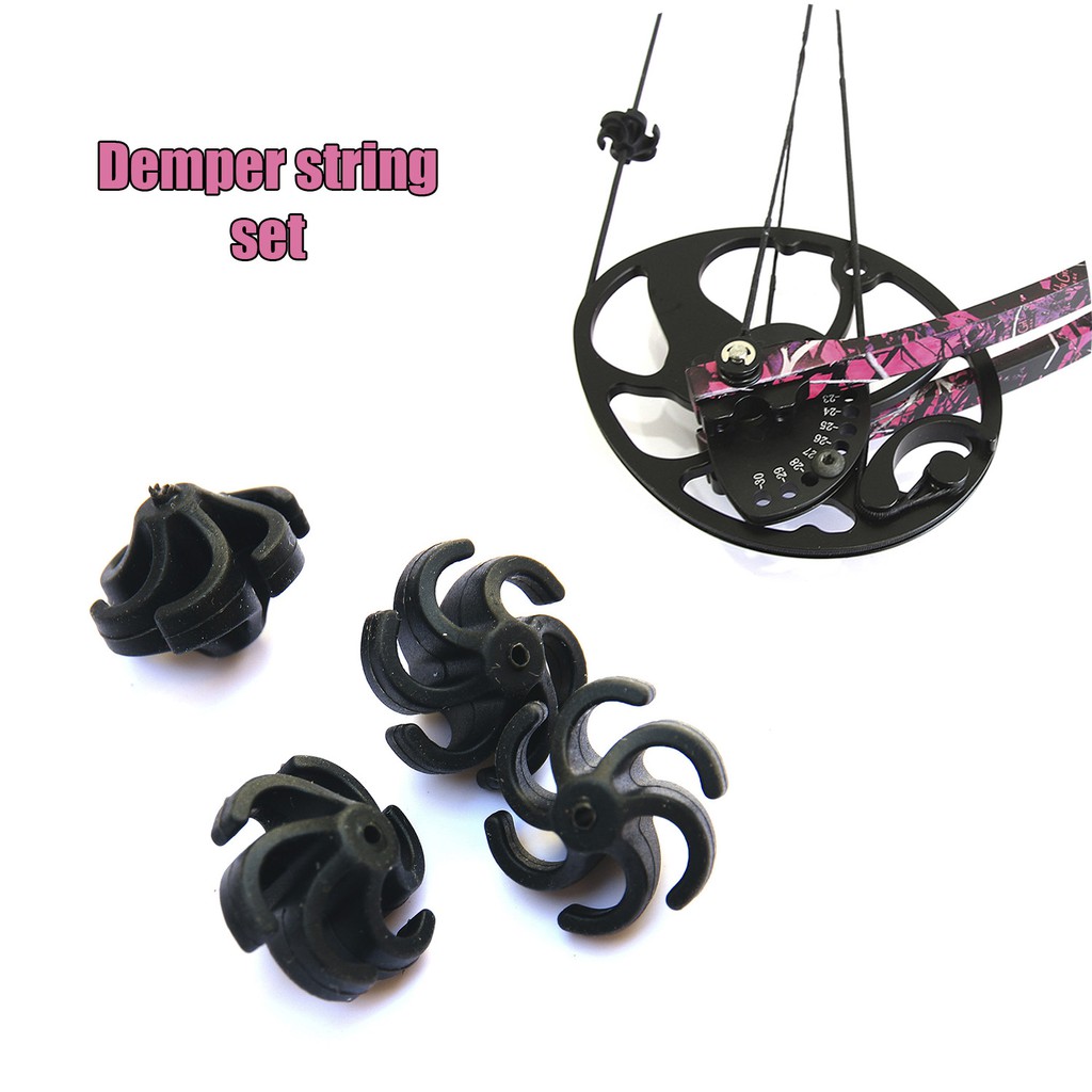 4pcs Archery Bowstring Stabilizer Shock Absorber Rubber Silent Damper ...