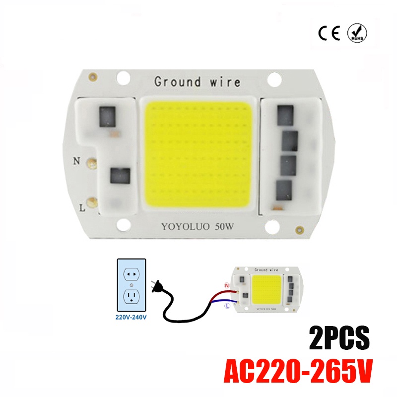 ชิปหลอดไฟ LED 220V 5W 15W 20W 30W 50W สีขาวอบอุ่น สําหรับไฟสปอตไลท์ LED ...