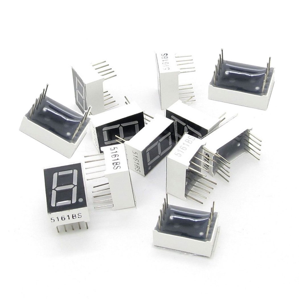 LED Display 7 Segment 0.56' Common Anode Common Cathode Red 1 Digit ...