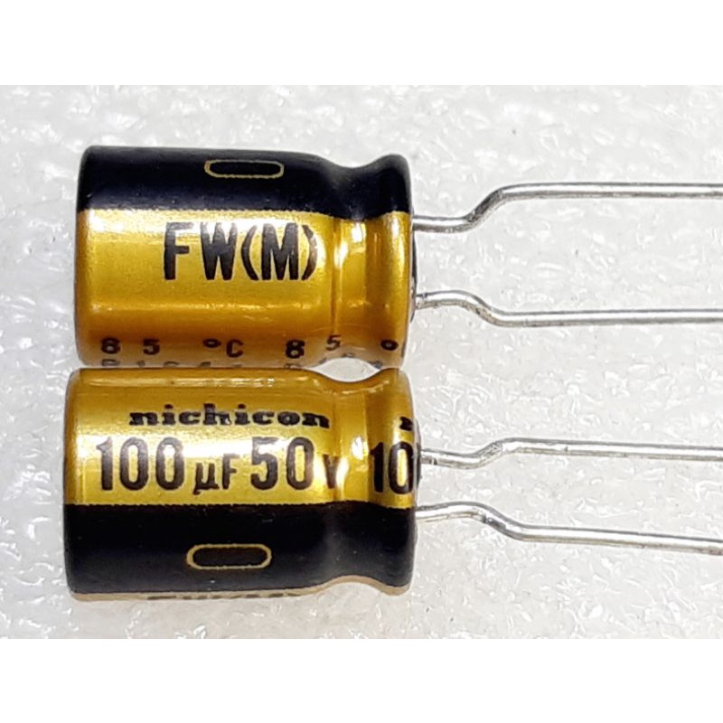 Nichicon FW 100uf 50v capacitor ตัวเก็บประจุ คาปาซิเตอร์ | Shopee Thailand