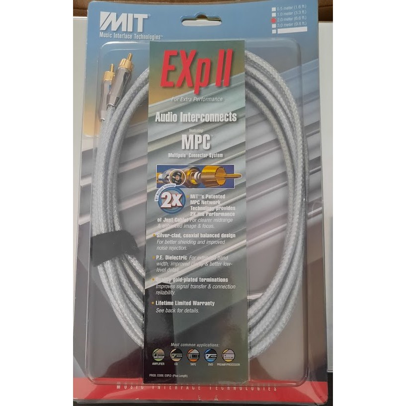 สายสัญญาณเสียง MIT EXP II Audio Interconnects ความยาว 2 เมตร | Shopee ...