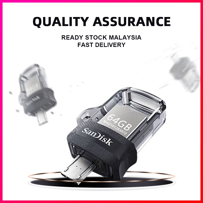 SanDisk OTG USB Flash Drive 16GB 32GB USB 3.0 Dual Mini Pen Drive 64GB ...