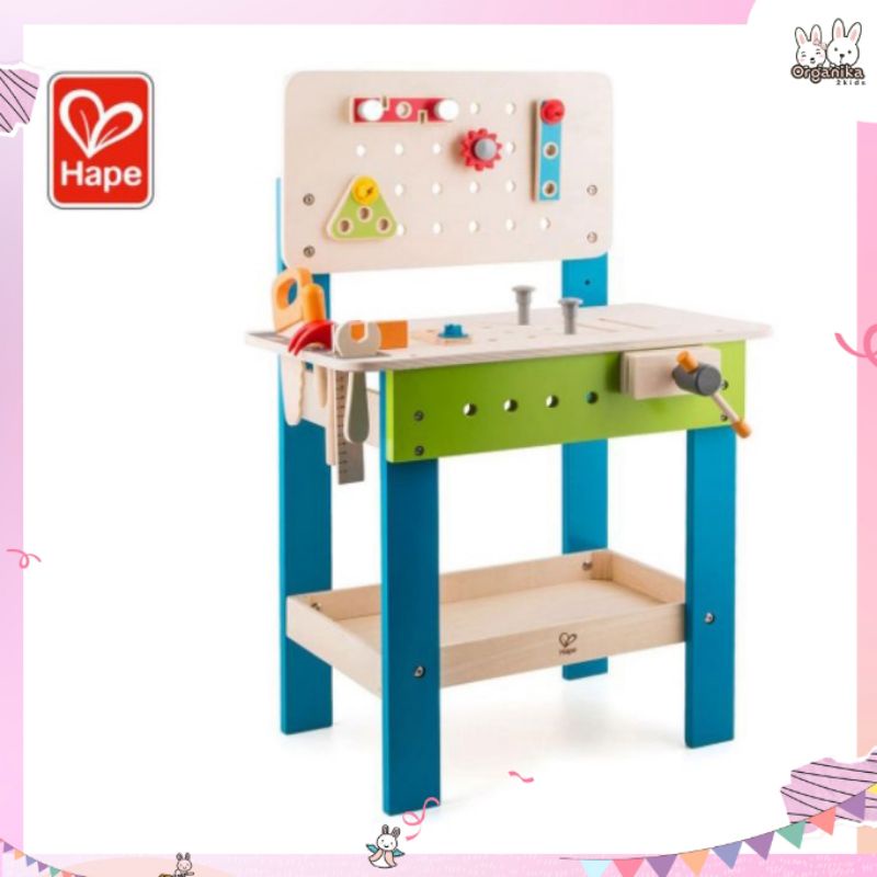 โต๊ะงานช่างของวิศวกรตัวน้อยพร้อมอุปกรณ์ช่างครบเซ็ทจากแบรนด์ Hape รุ่น ...