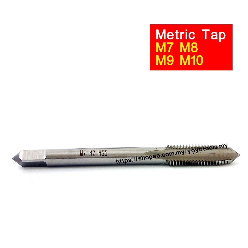 M6/M6.5/M7/M7.5/M8/M9/M9.5/M10 HSS เมตริกแตะเครื่อง CNC เครื่องมือ | Shopee Thailand
