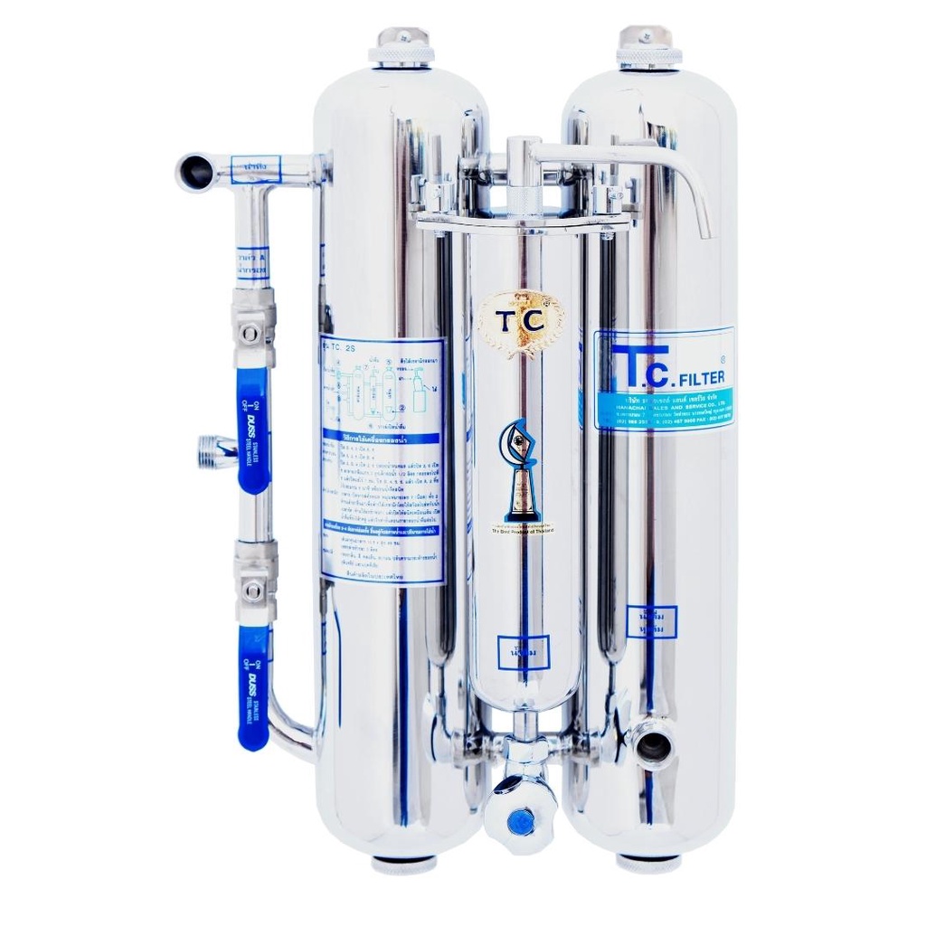 T.C. 2S เครื่องกรองน้ำสเตนเลส 3 ขั้นตอน (by T.C. FILTER or TC FILTER ...