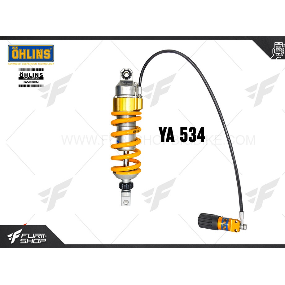 โช๊คแต่ง โช๊คหลัง OHLINS Sweden YA 534 ยามาฮ่า YAMAHA MT-09, XSR900 ...