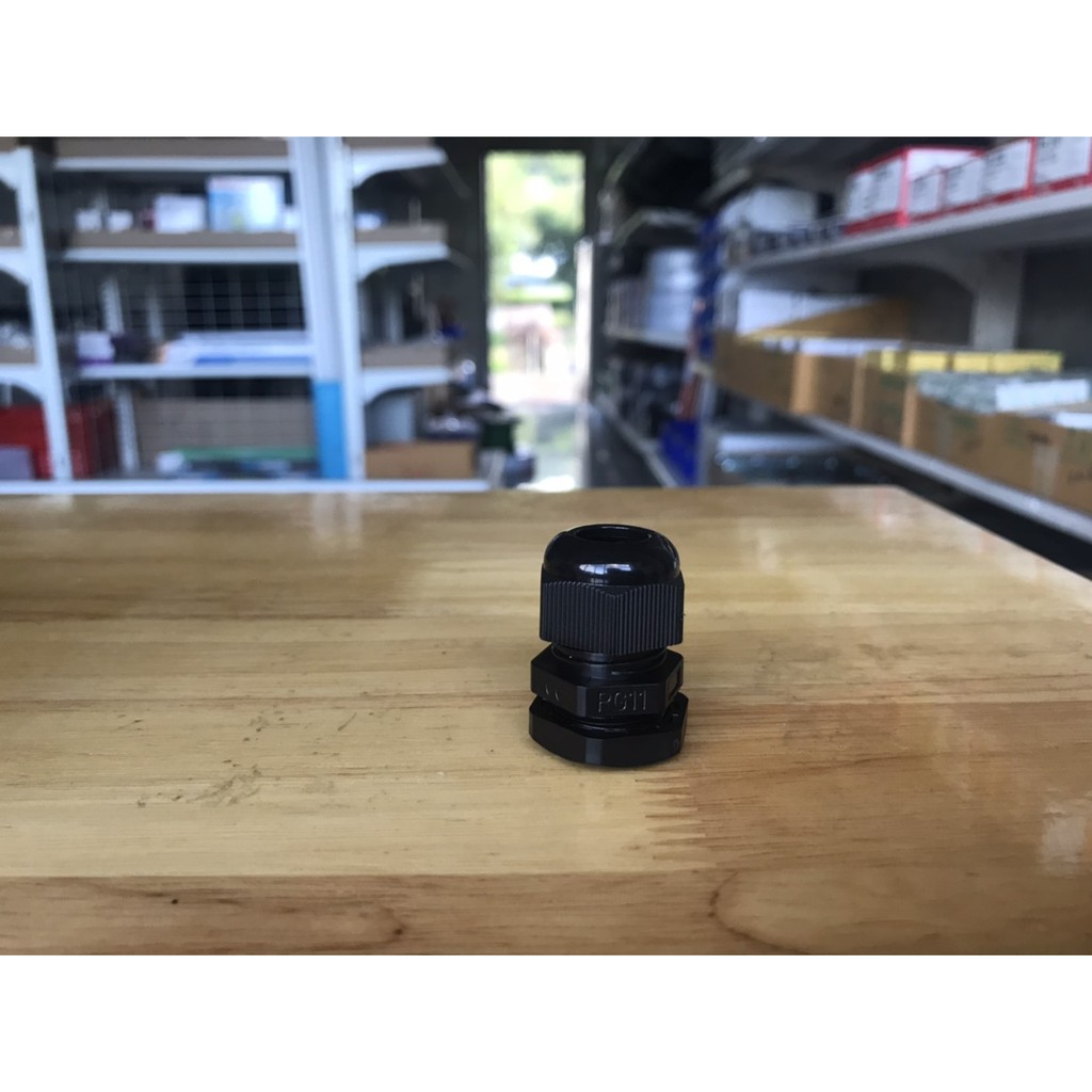 (10ชิ้น) Cable Glands เคเบิ้ลแกลน PG-7 PG-9 PG-11 PG-13.5 PG-16 สีดำ ...