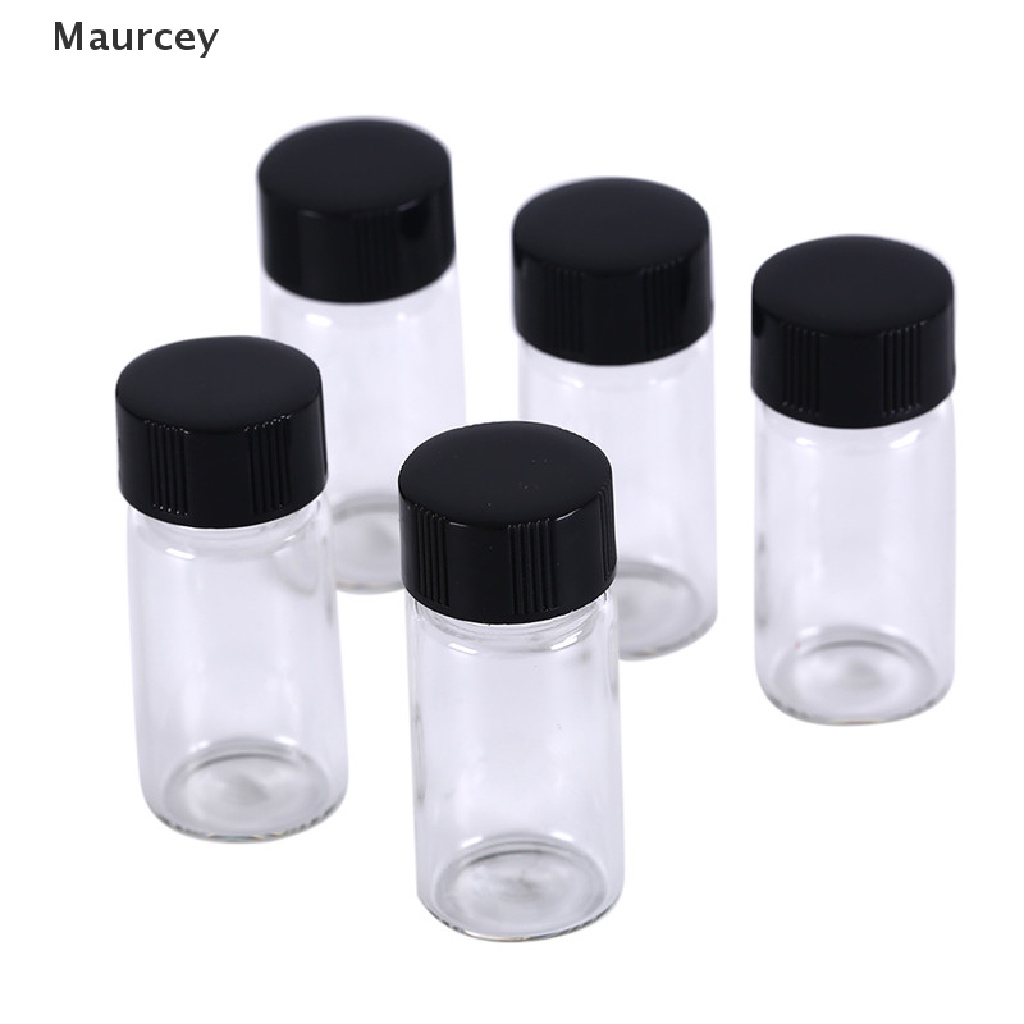 Maurcey 5pcs 5ml small cute lab glass vials bottles clear containers ...