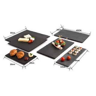 Natural Stone Plate จานหินสำหรับอาหารญี่ปุ่น ซูชิ บาร์บีคิว คุณภาพพรีเ ...