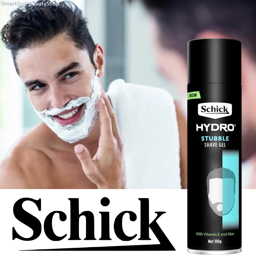 Schick Hydro Stubble Shave Gel 198g โฟมเจลโกนหนวดสูตรพิเศษเพื่อการดูแล ...
