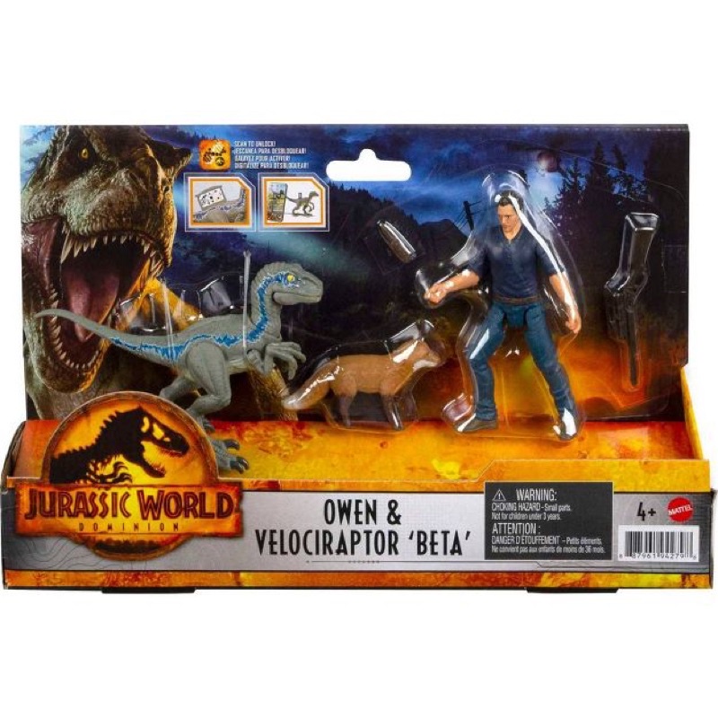 Mattel Jurassic World: Dominion Owen & Velociraptr 'Beta' Dinosaur ...