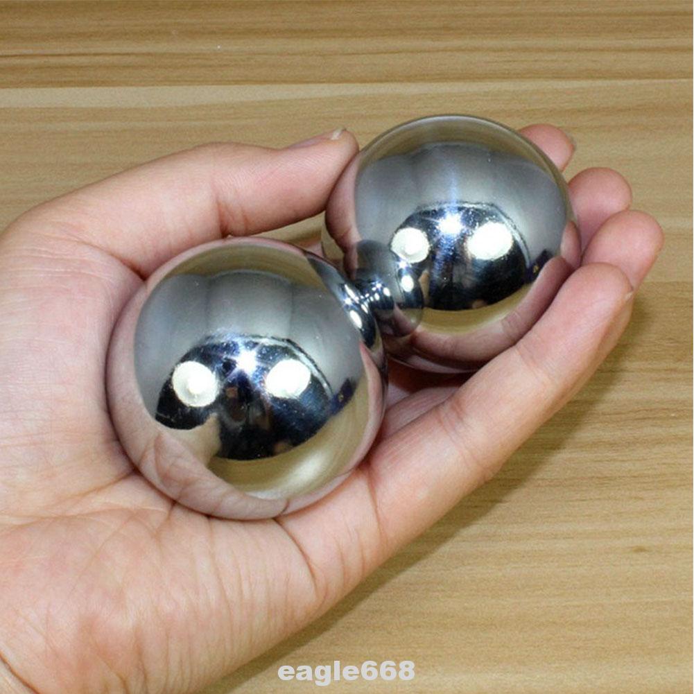 Health Care Silver Portable Stress Relief Finger Exercise Home Outdoor Hand Massage Chrome Iron ...