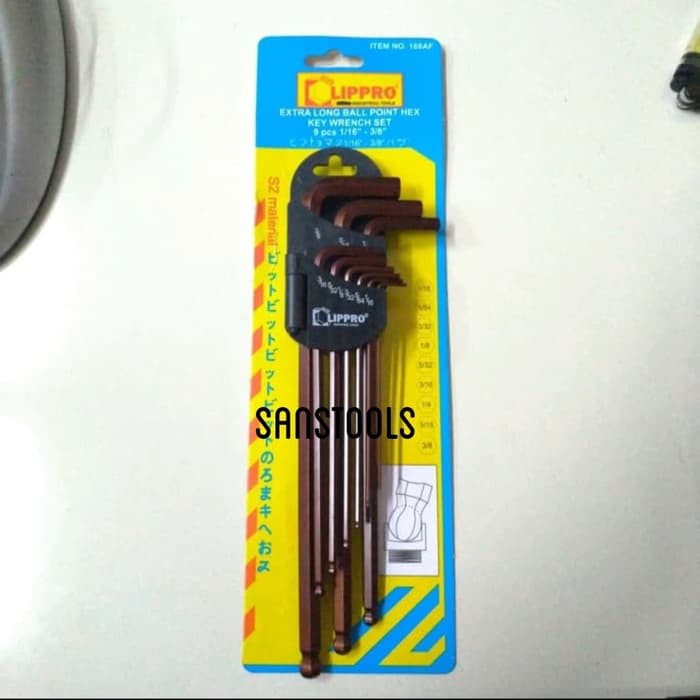 ชุดเครื่องมือประแจหกเหลี่ยม Lippro Inch 168af | Shopee Thailand