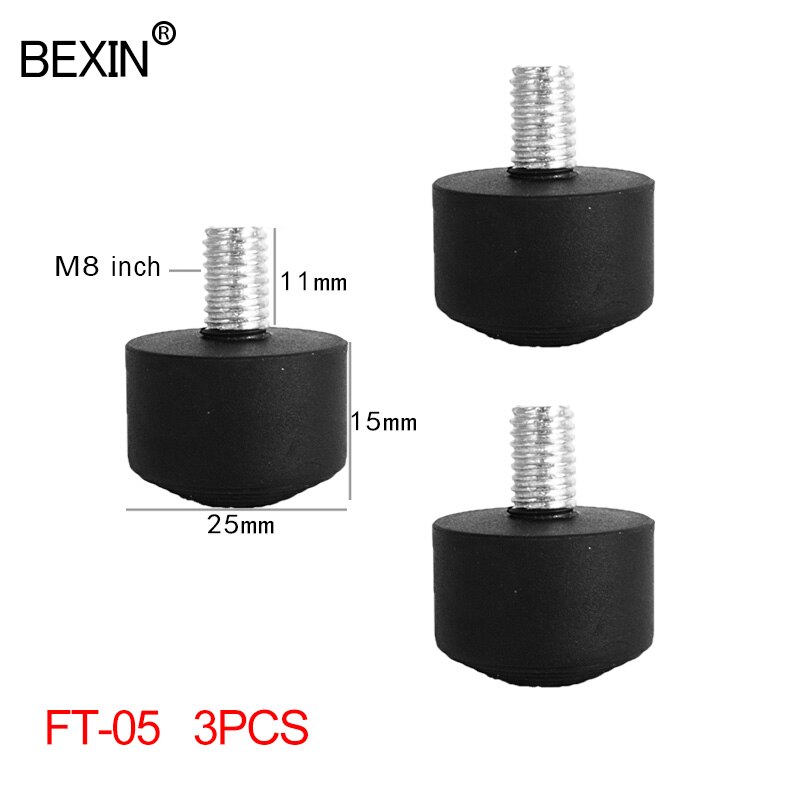Rubber Camera monopod tripod foot pads 3/8 & M8 &1/4 inch anti slip ...