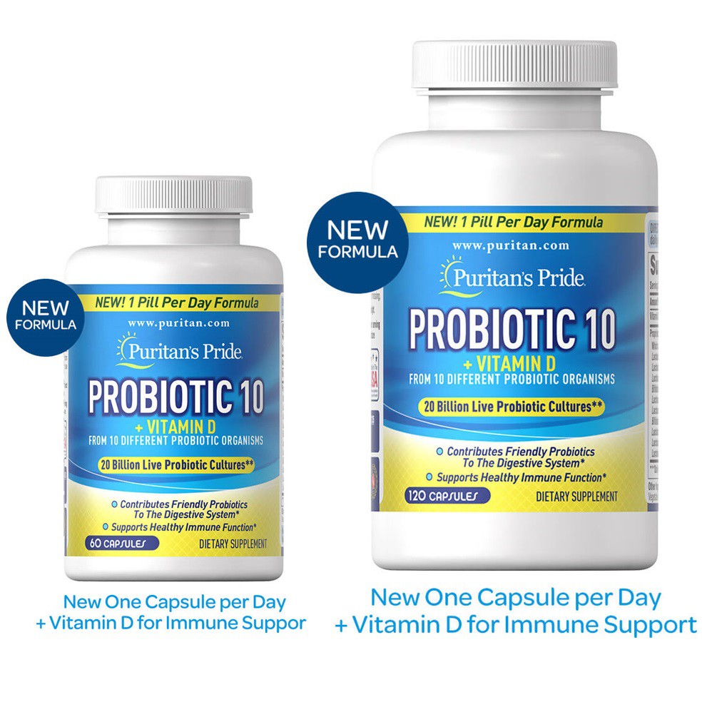 Puritan Probiotic 10 - 20 billion ไบโอติกชนิดเข้มข้นจากอเมริกา | Shopee ...