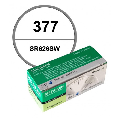 ถ่านนาฬิกา SEIZAIKEN Seiko 377, SR626SW 1.55V ของแท้ จำหน่ายยกกล่อง ( 1 ...
