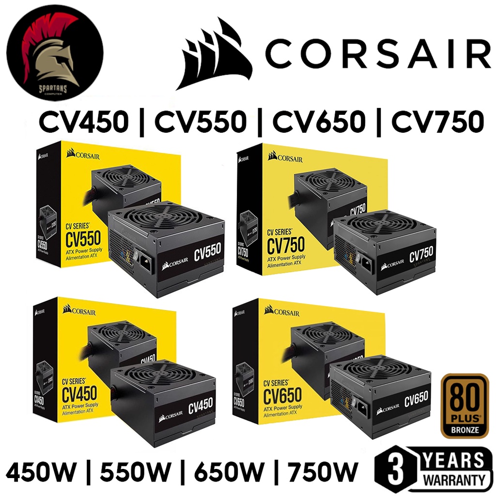 Power Supply Corsair CV450 CV550 CV650 CV750 80+ Bronze (อุปกรณ์จ่ายไฟ ...