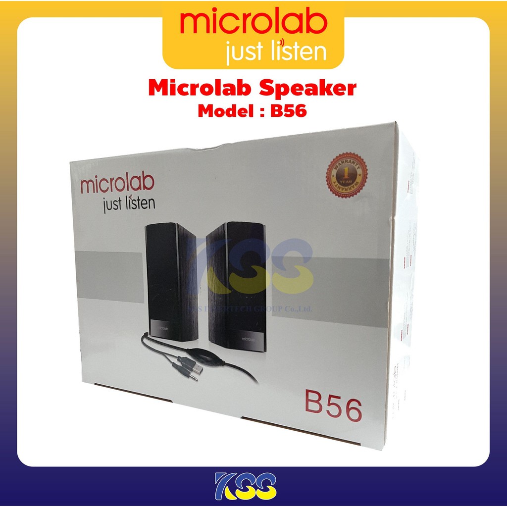 Microlab speaker B56 USB 2.0 ลำโพงคอมพิวเตอร์ หัวต่อแบบ USB ออกใบกำกับภาษีได้ ของแท้ 100% พร้อม ...