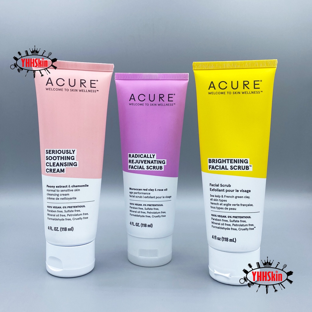 Acure Facial Scrub / Cleansing Cream ผลิตภัณฑ์ทำความสะอาดใบหน้า ขนาด ...