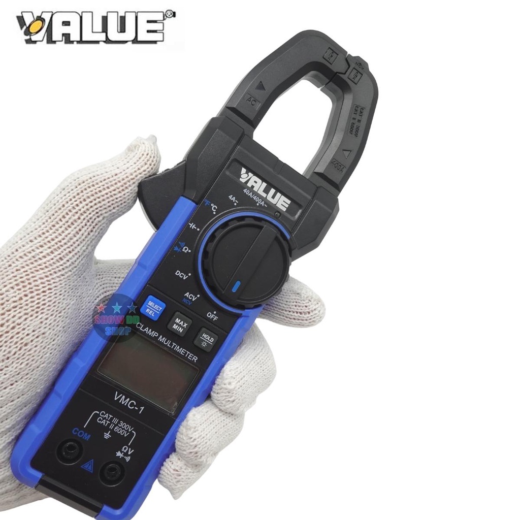 Clamp meter VALUE VMC-1 แคลมป์มิเตอร์ วัดไฟAC DC วัดโอม วัดอุณหภูมิ วัด ...