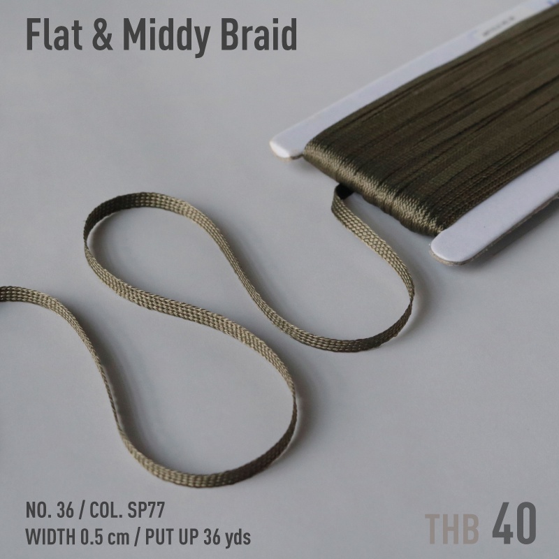 MOMOTARA No. 36 เทปถัก Braid เทปถักแบน Flat & Middy Braid ขนาด 0.5 CM ...
